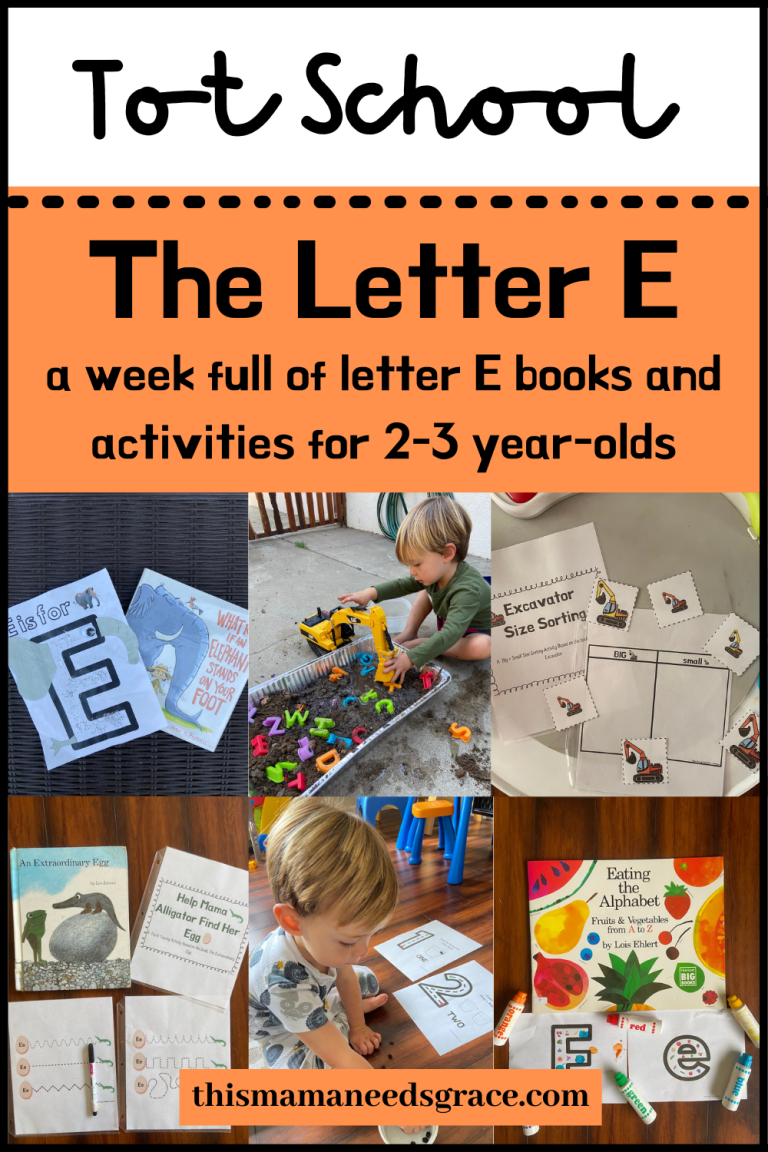 Tot School: The Letter E – This Mama Needs Grace