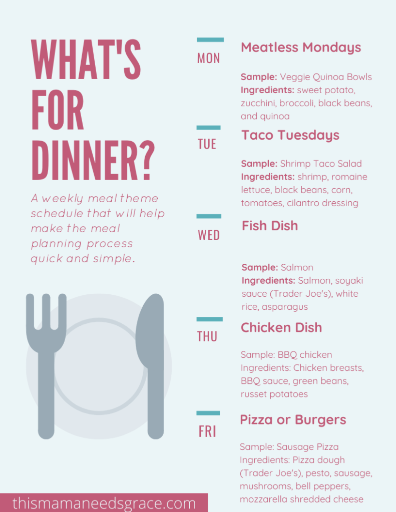 Simple, Weekly Meal Planning for Busy Moms – This Mama Needs Grace